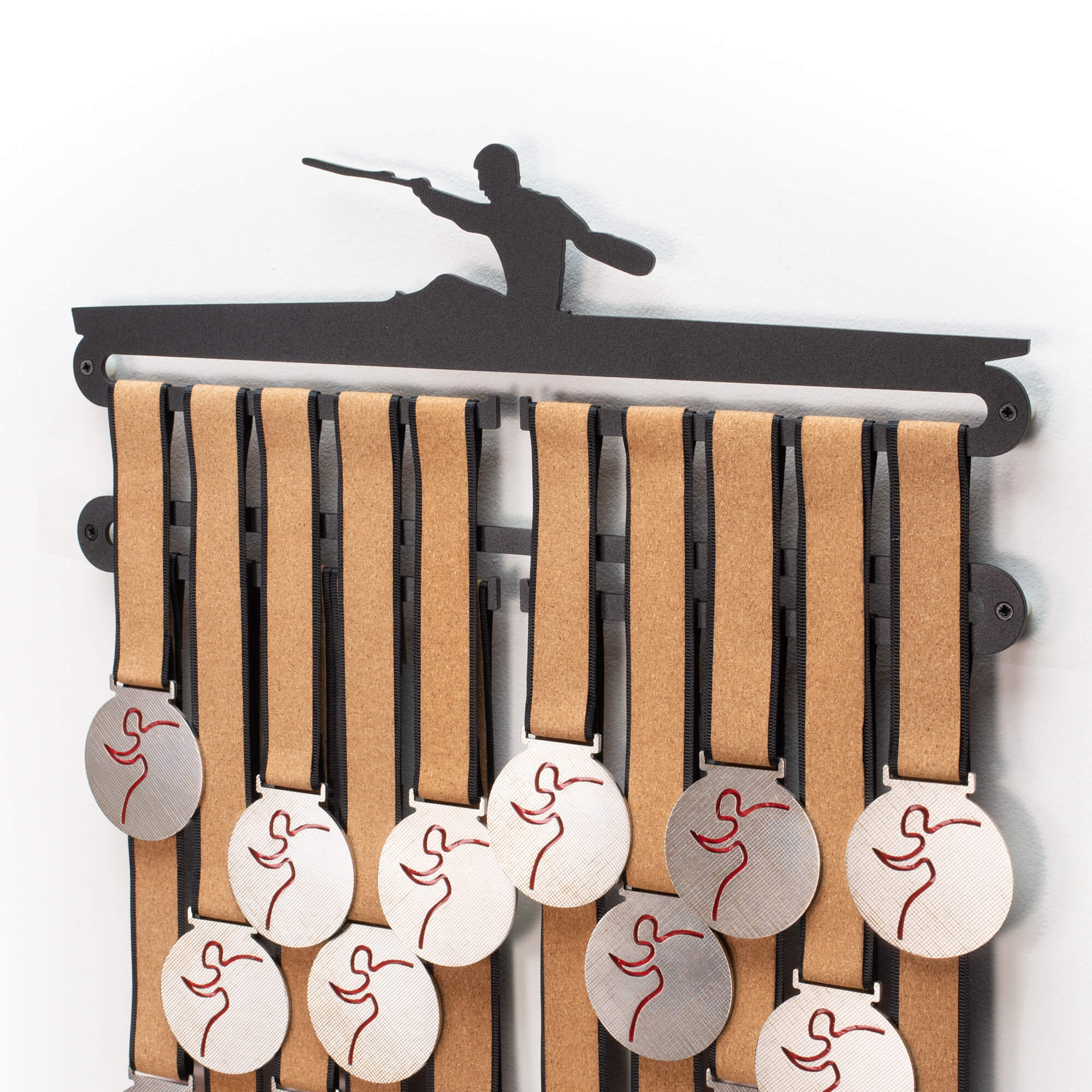 Kayaking medal display double hanger - Canoeing Medal Holder